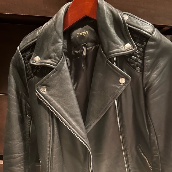 Maje | Jackets & Coats | Maje Leather Jacket | Poshmark